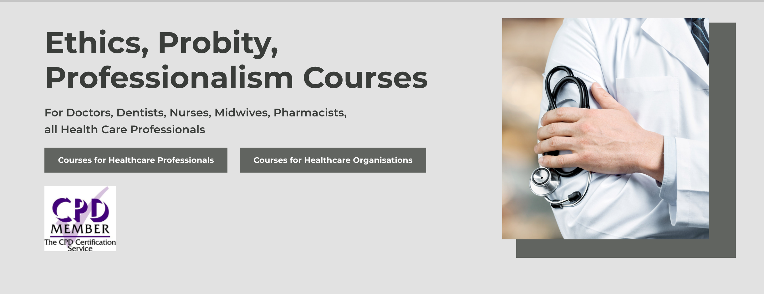 CPD Ethics courses for Healthcare Professionals